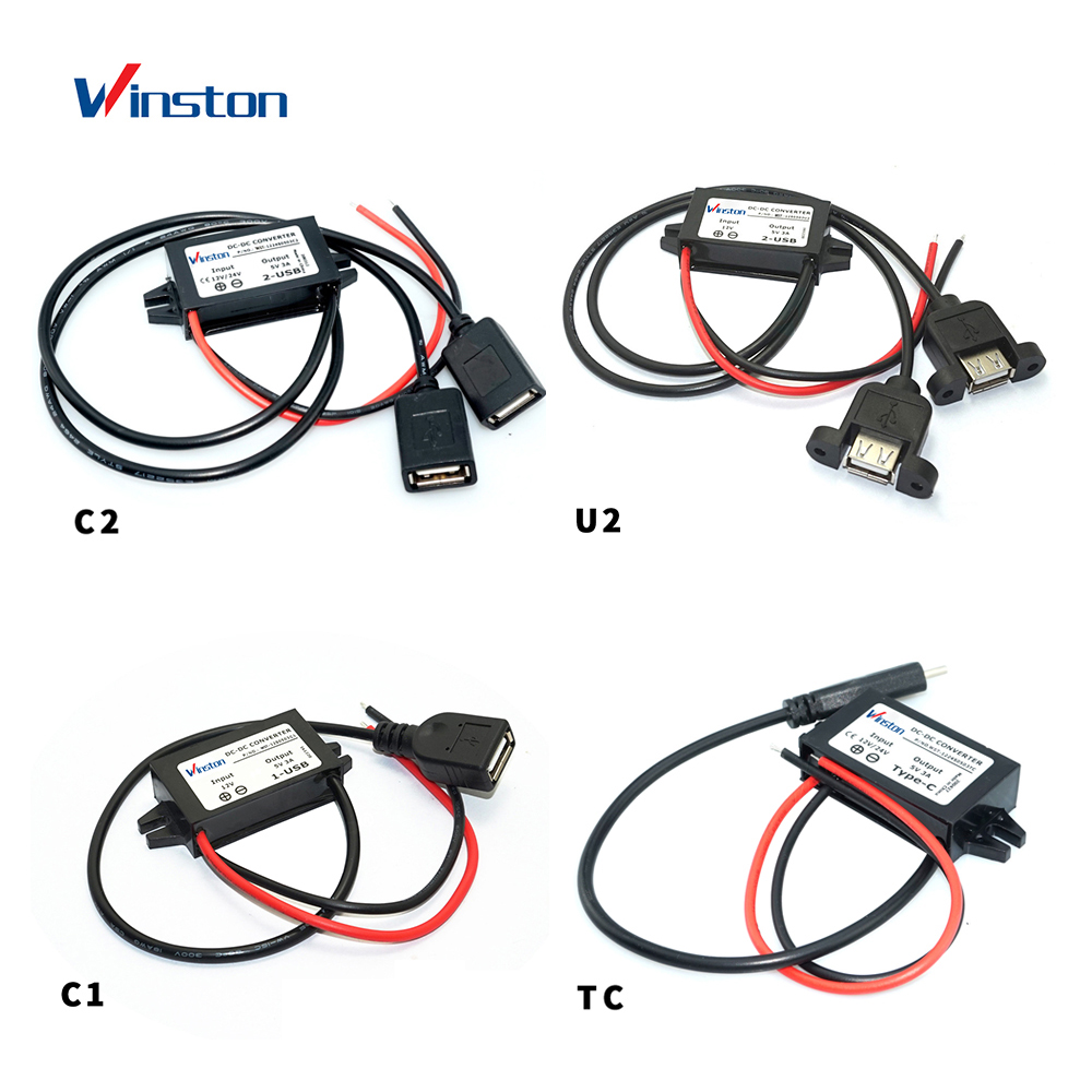 12V/24V to 5V 3A DC-DC Buck Converter w./ USB Power Supply Charger - Buy Buck Converter, USB ...
