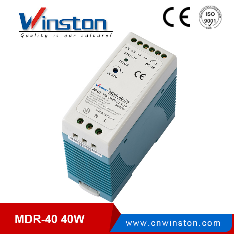 110v/220v ac to dc MDR-40-24 40W 24V 1.7A Din Rail Power Supply - Buy ...