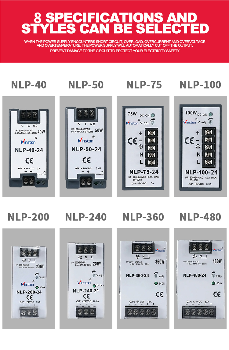 NLP-200 200W 12V 24V 8.3A 15A Intelligent AC TO DC SMPS - Buy smps ...