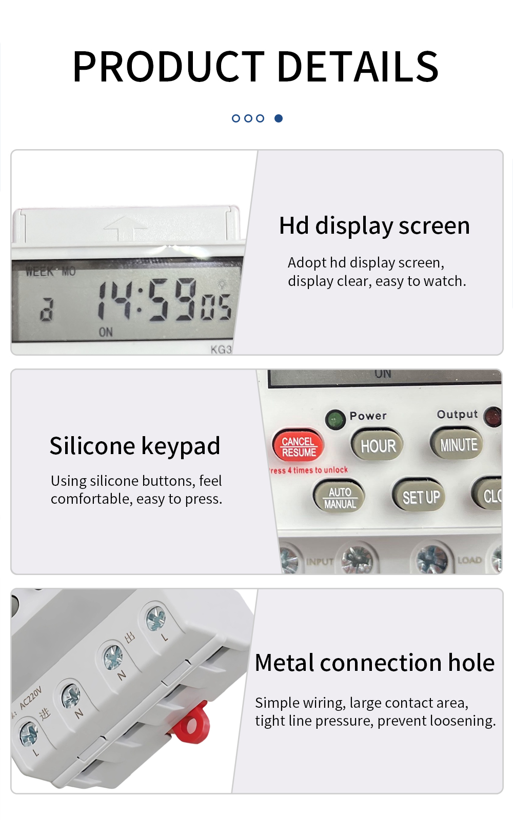 KG316T DIN Rail Mounting Programmable Mechanical Time Control Switch - Buy Control Digital ...