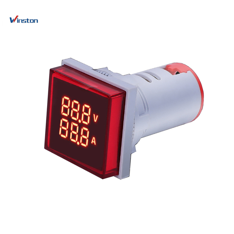 AD16-22VAMS 22mm AC 50V - 500V 0 - 100A Led light Digital Voltage Current Meter Indicator ...